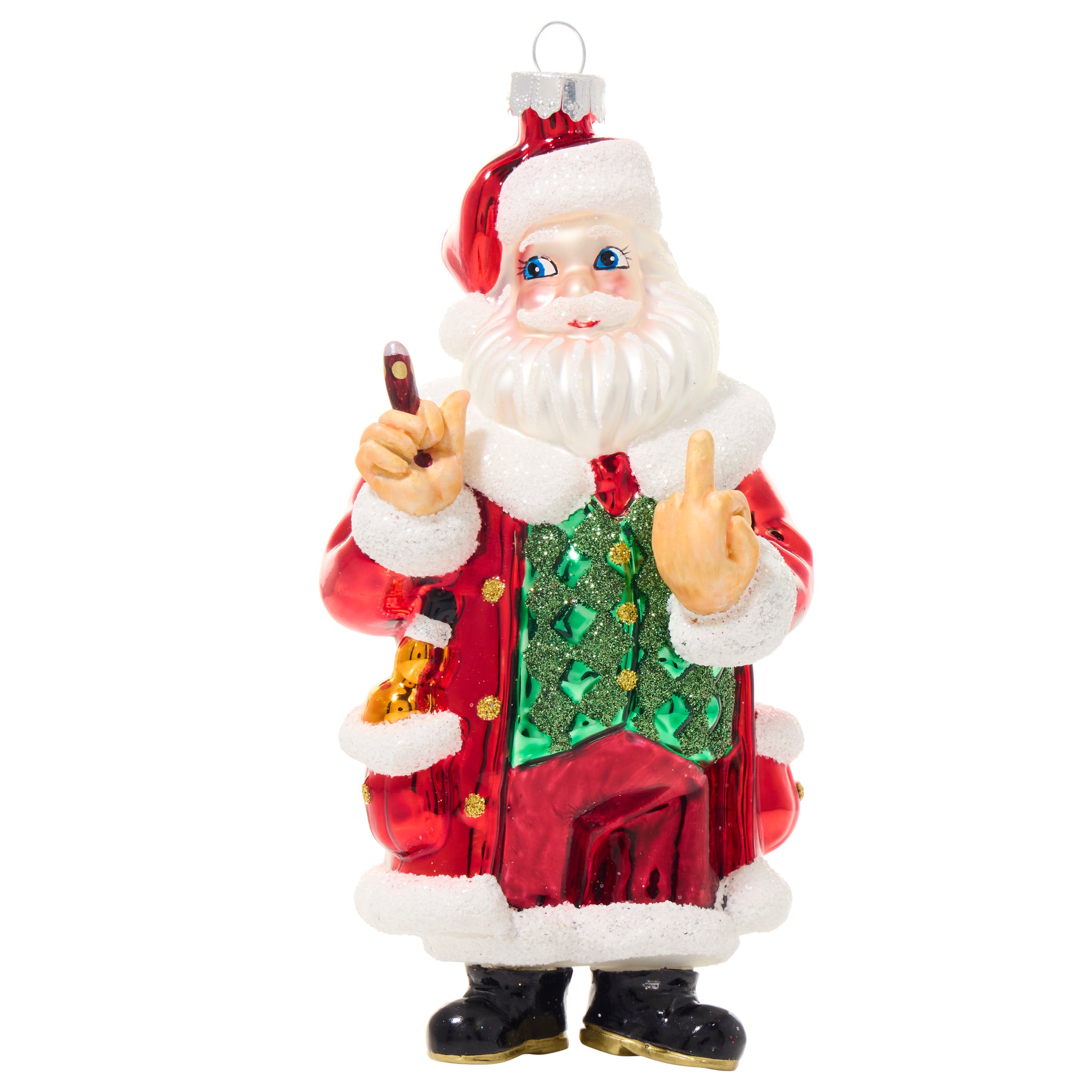 Bad Santa funny Christmas Ornament