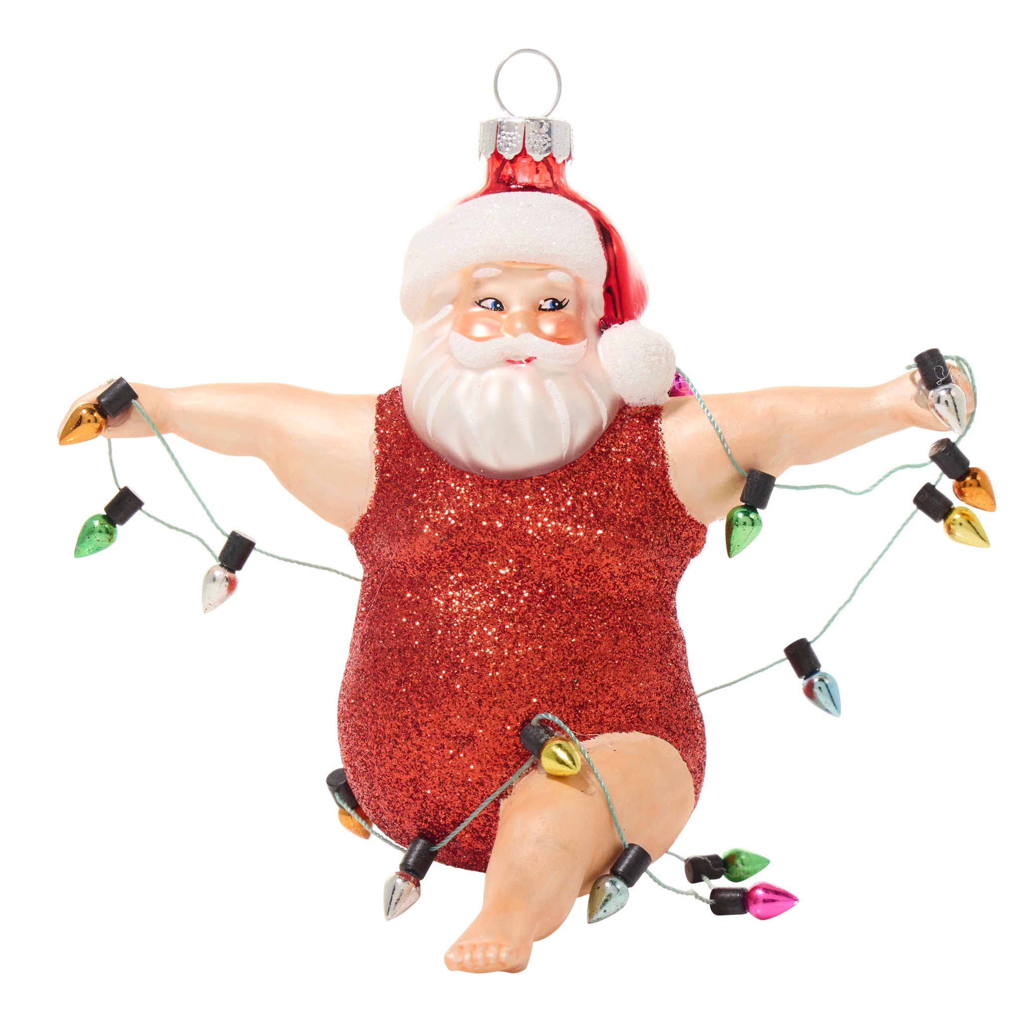 Tiny Dancer | | Funny Santa Christmas Ornament | Glass Ornament
